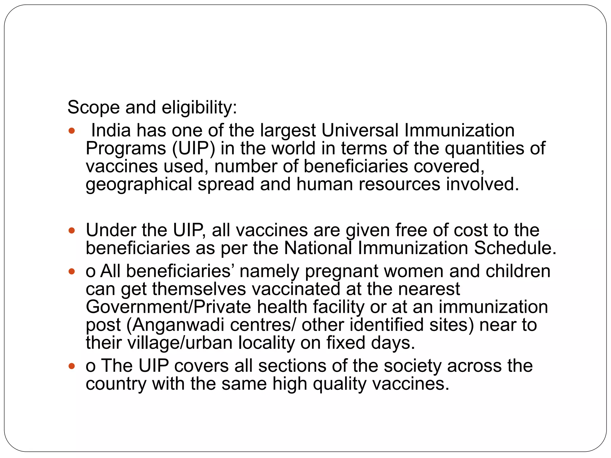 Universal immunisation program | PPTX