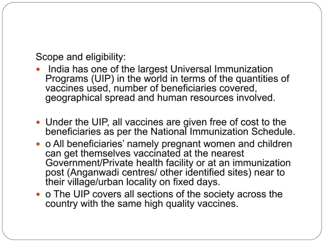 Universal immunisation program | PPTX