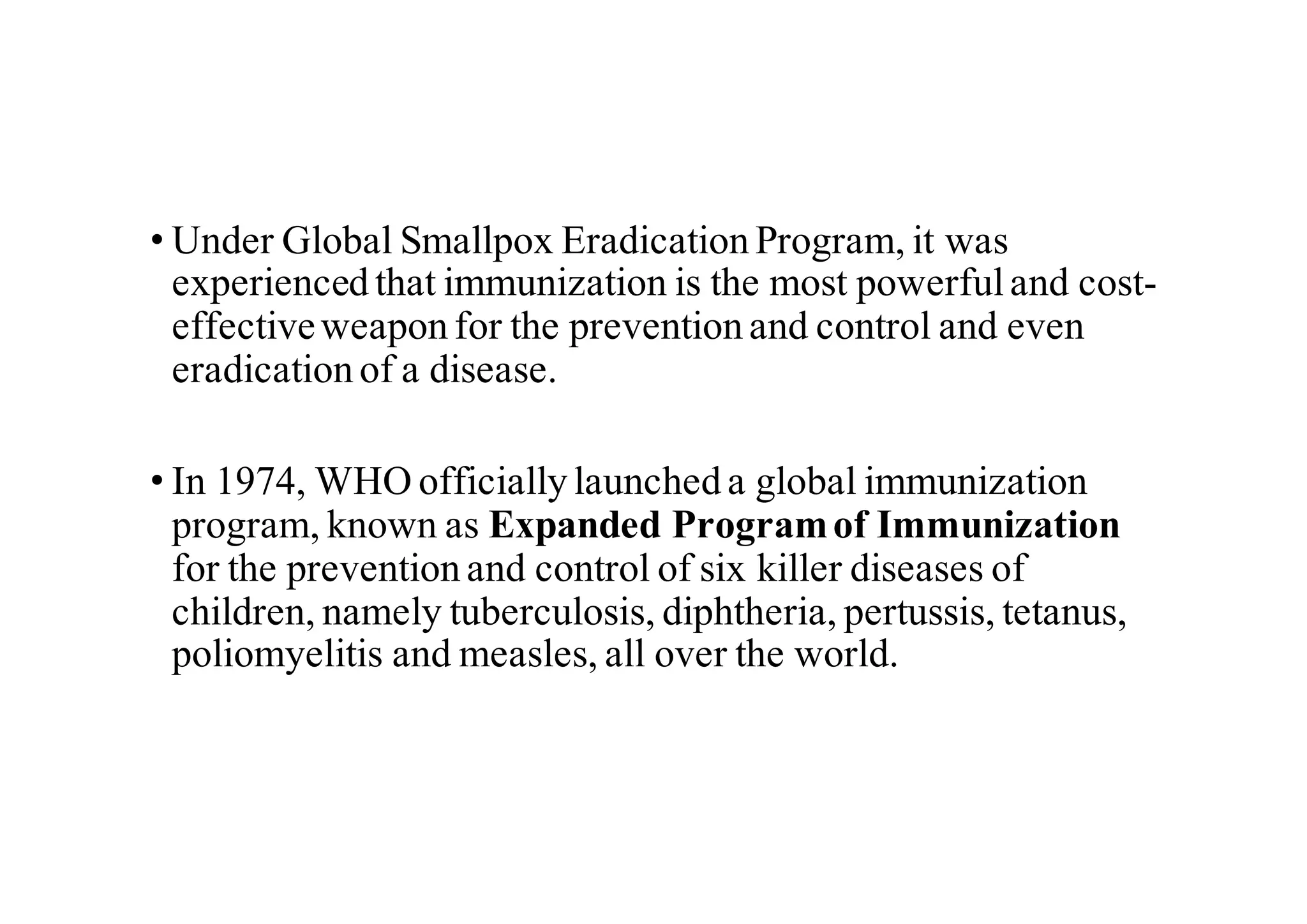 Universal immunization programme | PDF