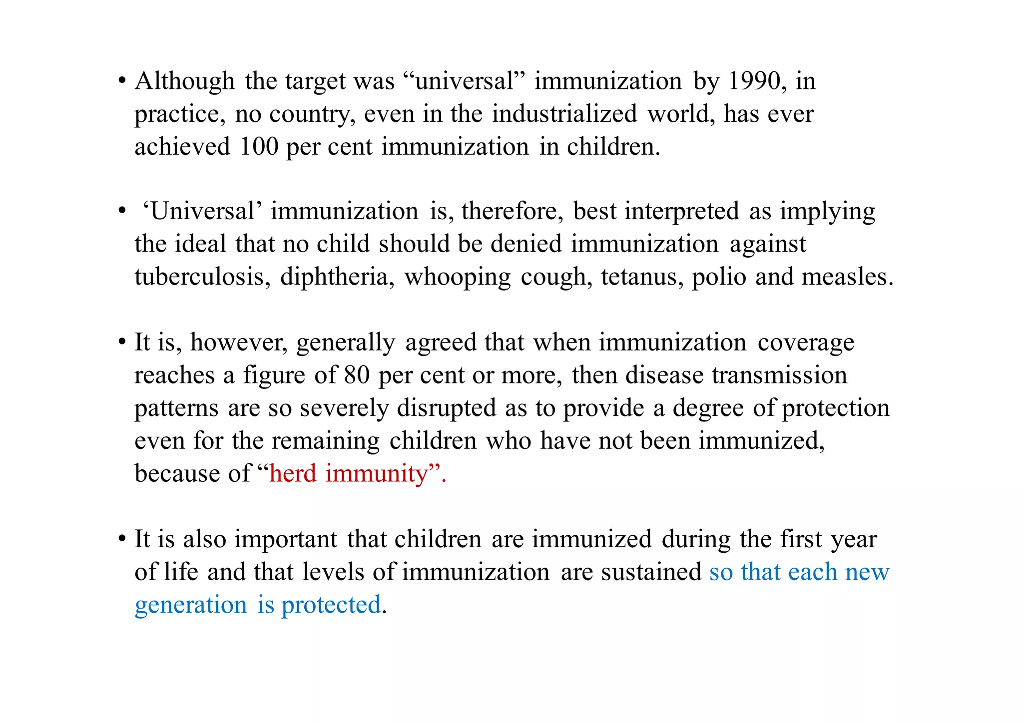 Universal immunization programme | PDF