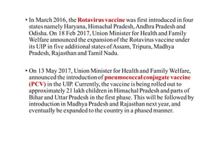 Universal immunization programme | PDF