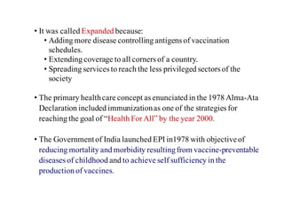 Universal immunization programme | PDF