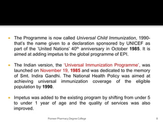 Universal immunization programme | PPTX
