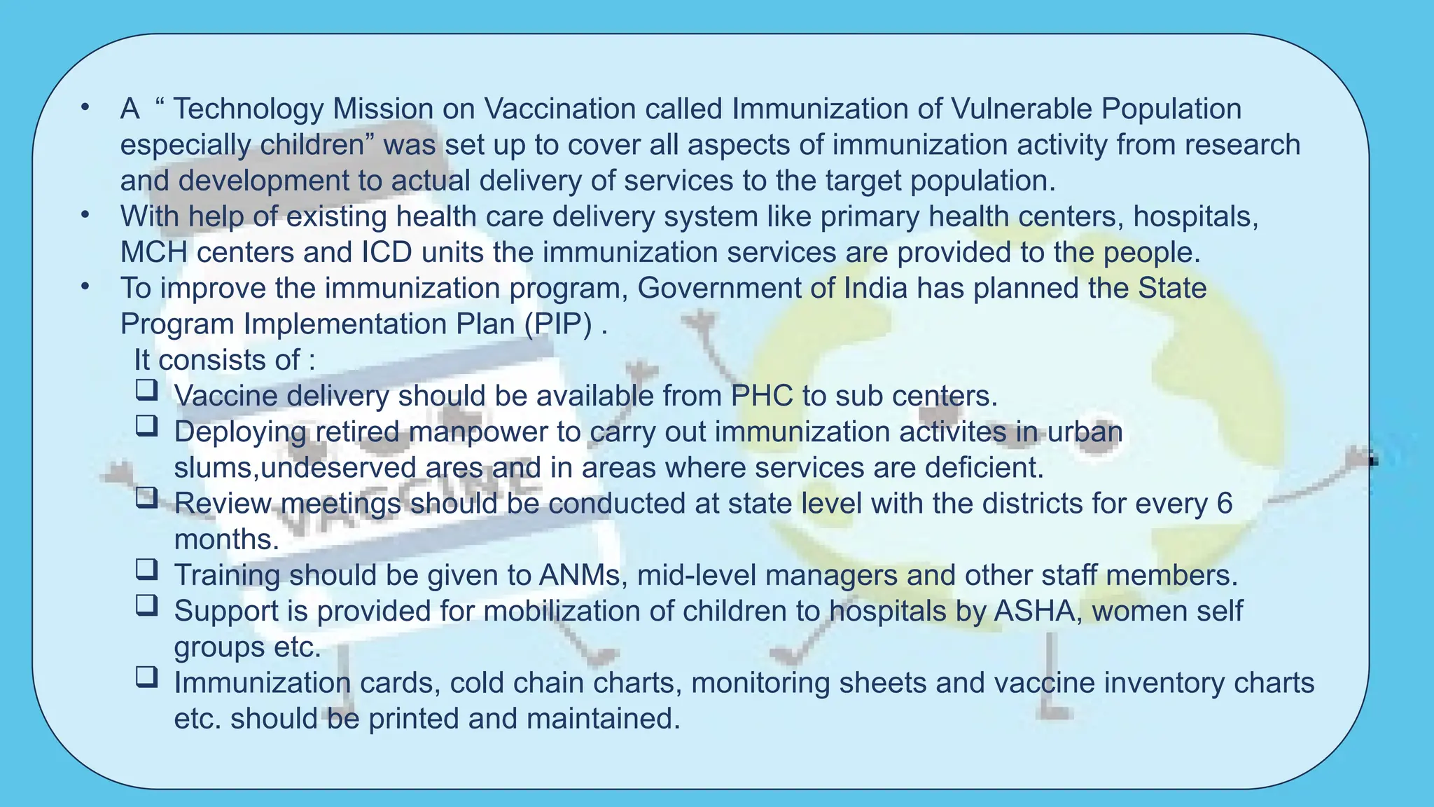 DIFFERENT TYPES OF IMMUNISATION PROGRAMMES. PPTX | PPTX