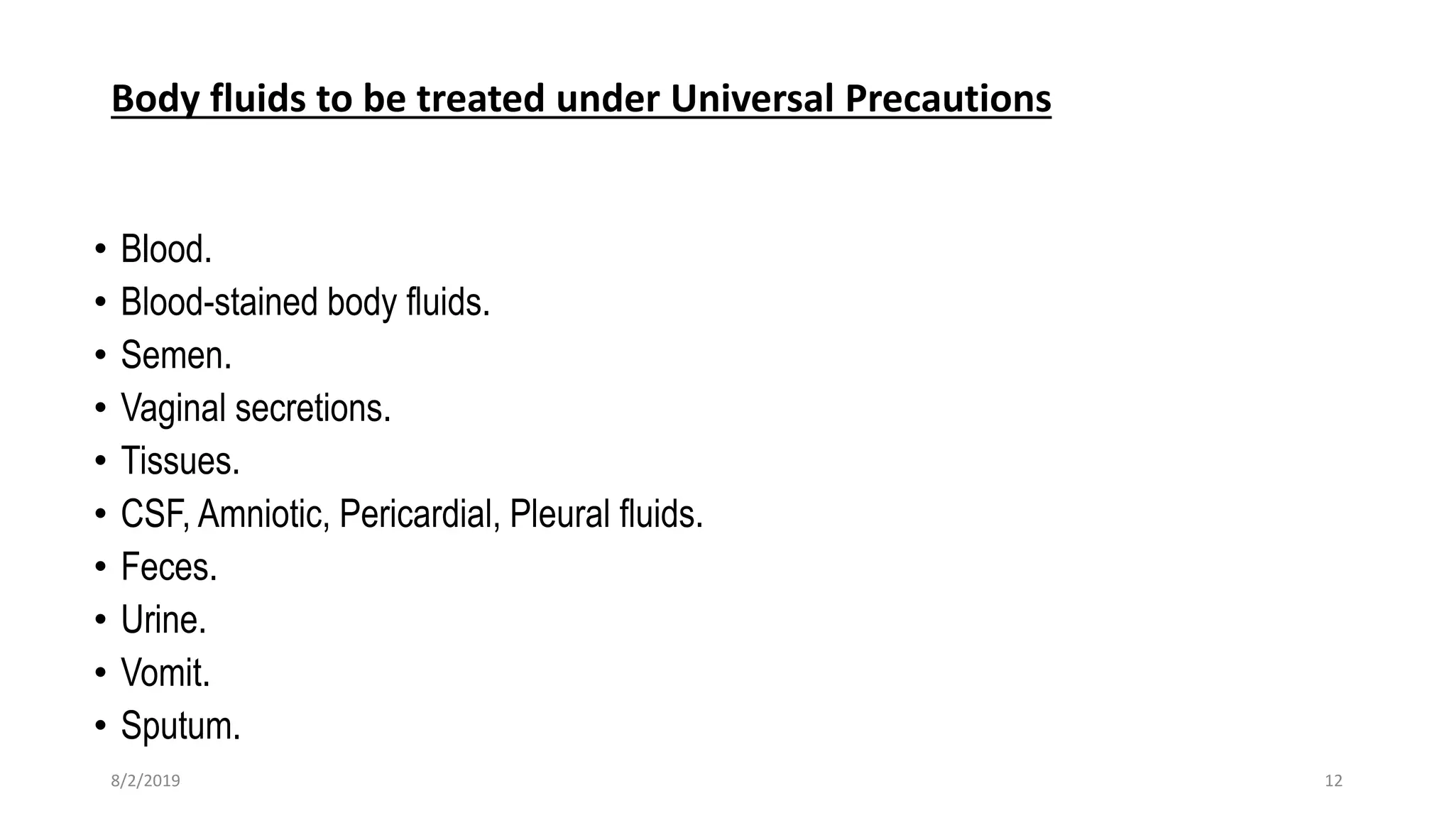 Universal infection control precautions | PPTX