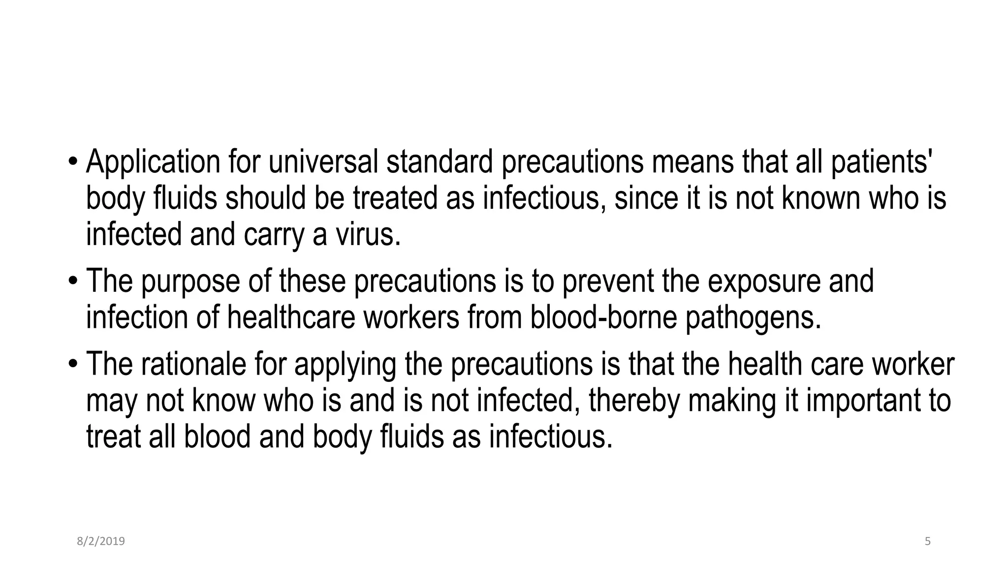 Universal infection control precautions | PPTX