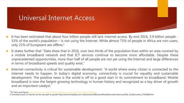Universal internet acess | PPTX