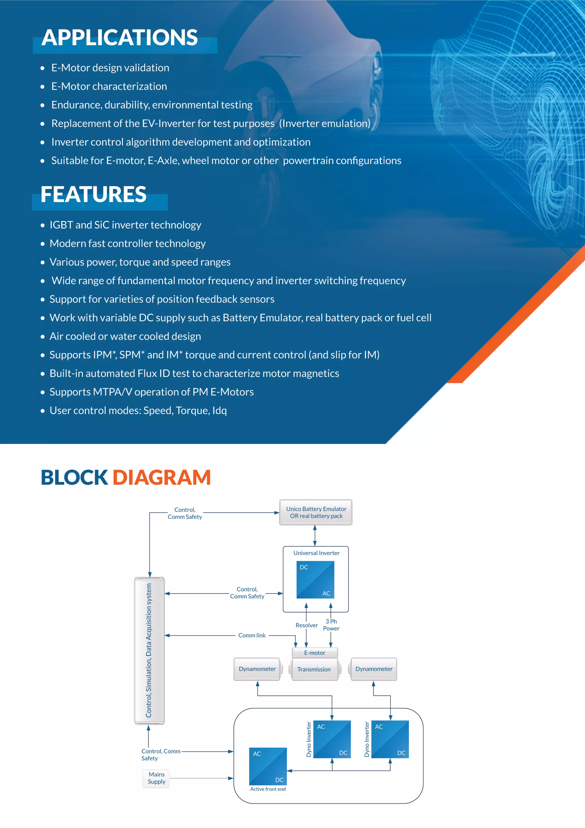 Universal Inverters For Testing | EV Battery Emulator - Unico | PDF
