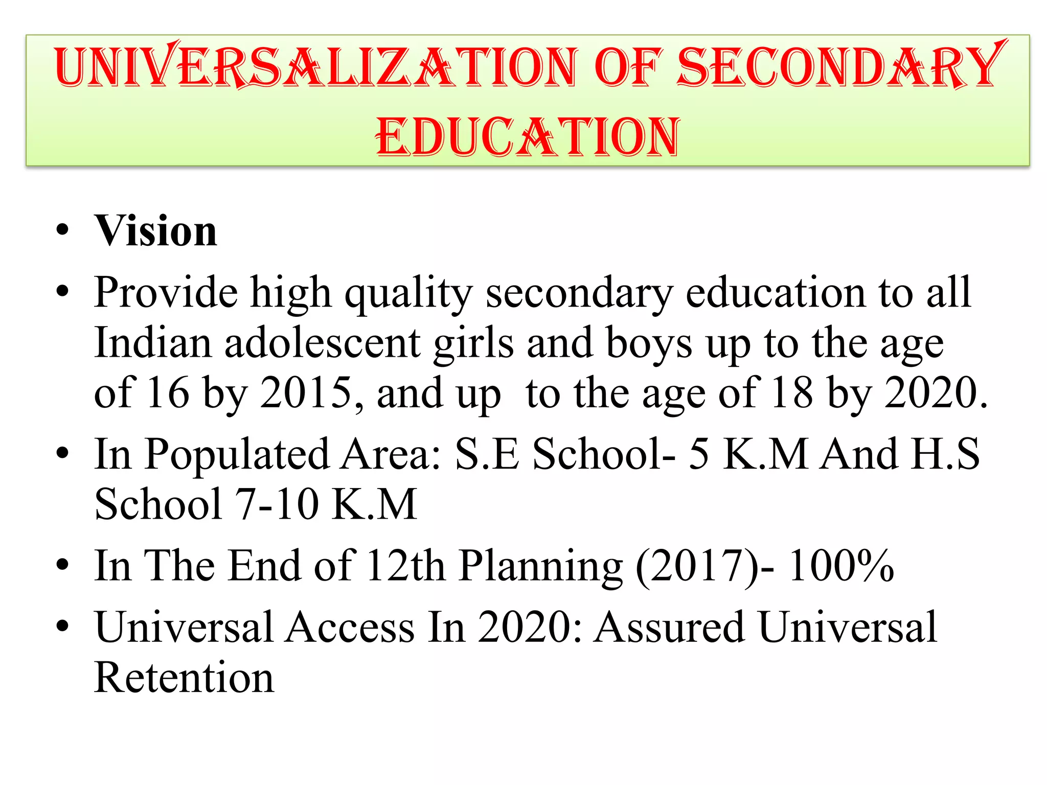 Universalisation of education in India | PDF