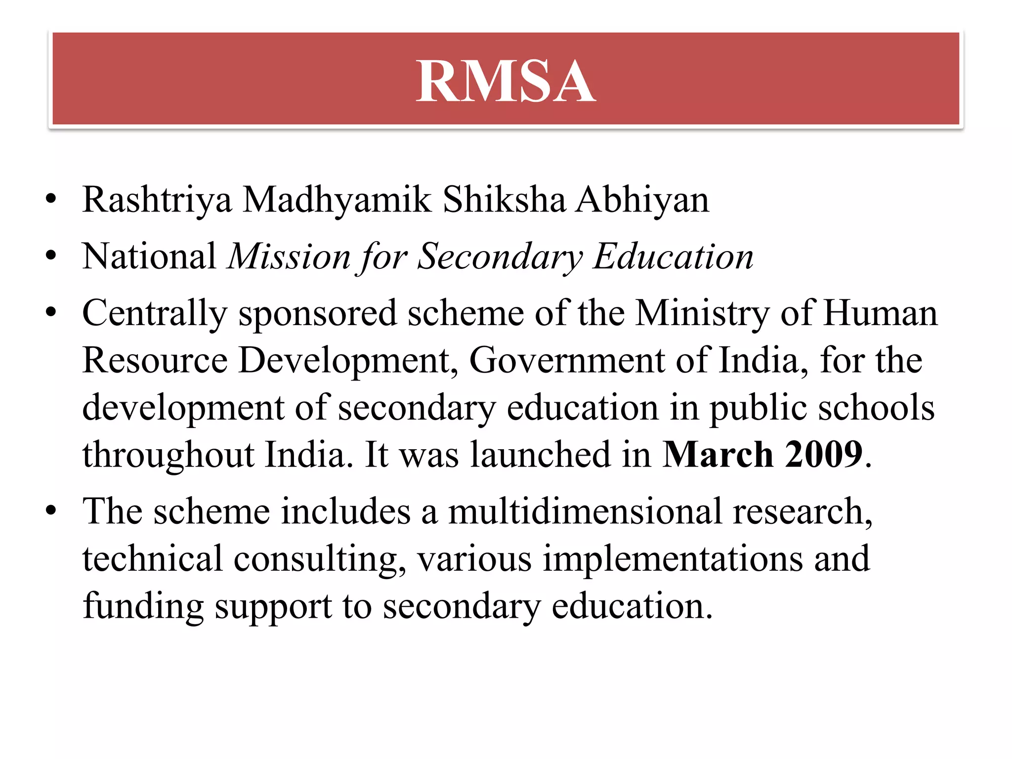 Universalisation of education in India | PDF