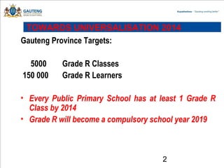 Universalisation of grade r | PPT | Daycare and Pre-School | Parenting