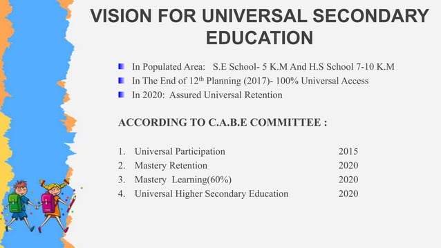 Universalization of secondary education | PPTX | Education industry ...