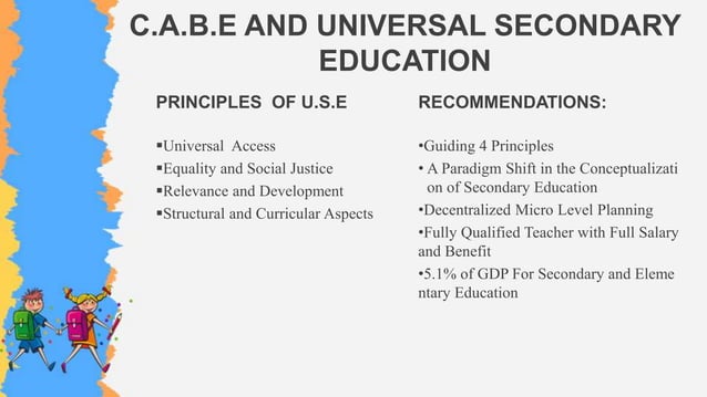 Universalization of secondary education | PPTX | Education industry ...