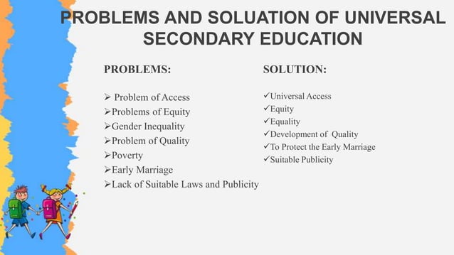 Universalization of secondary education | PPTX | Education industry ...
