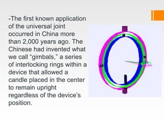 Universal joint and intermittent motion mechanism | PPTX