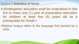 Universal kindergarten | PPTX