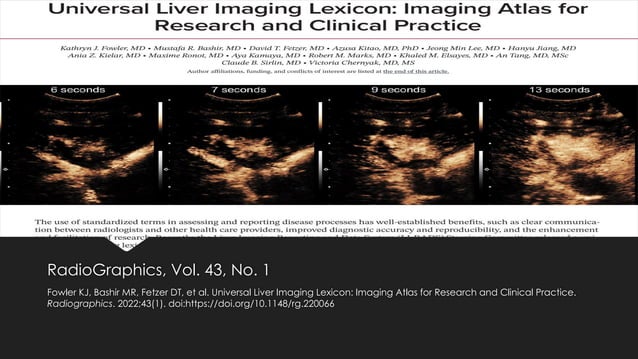 Universal Liver Imaging Lexicon - Imaging Atlas for Research and ...