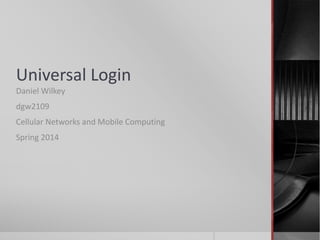 Universal login | PPTX