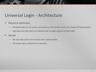 Universal login | PPTX