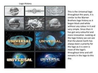 Universal logo research | PPTX | Entertainment