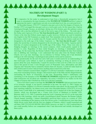 MATRIX OF WISDOM: How was it created? An Esoteric Commentary | PDF