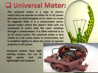 Universal motor | PPTX