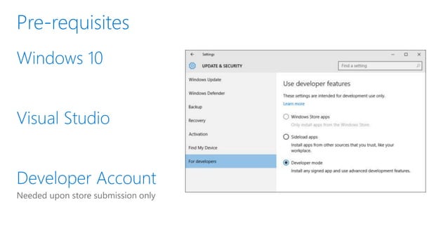 Windows 10 UWP Development Overview | PPT
