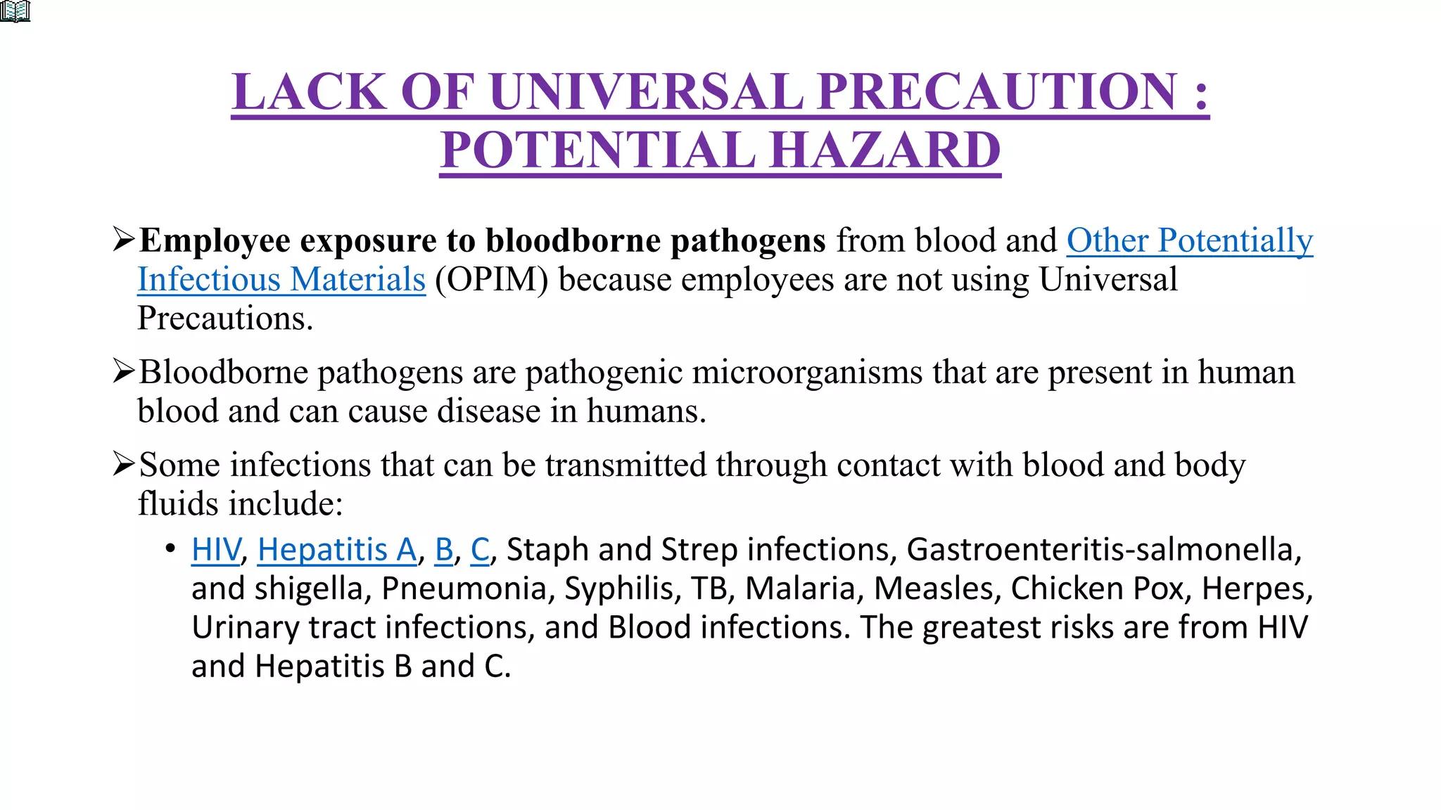 Universal precaution | PPTX