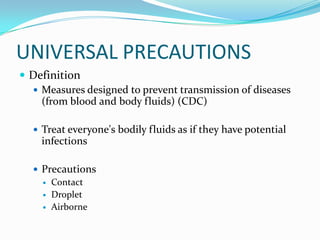 Universal precautions | PPT | Free download