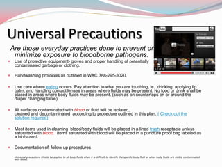 Universal Precautions Slideshare | PPTX