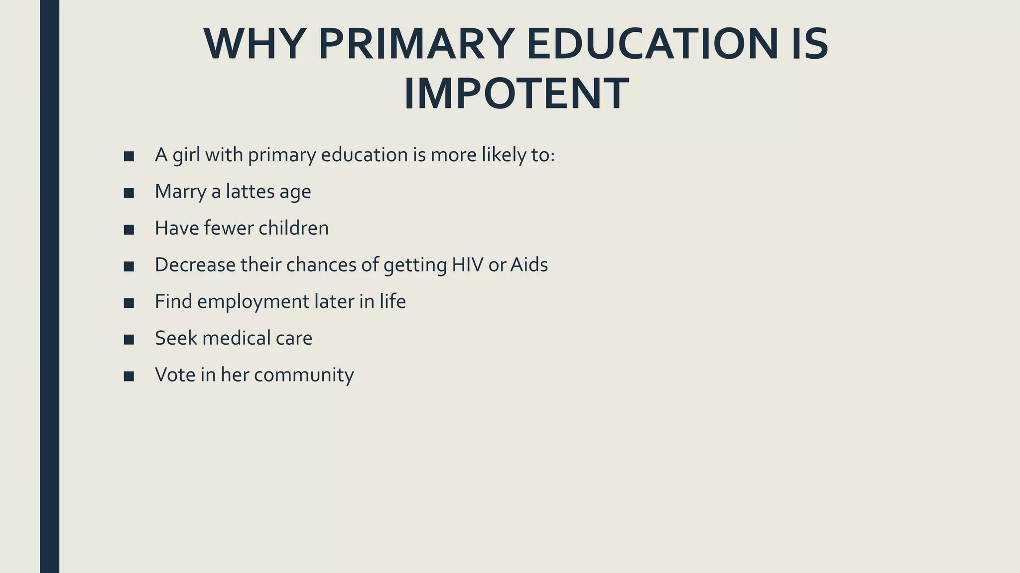 Universal primary education | PPTX