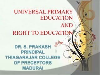 UNIVERSAL PRIMARY EDUCATION | PDF