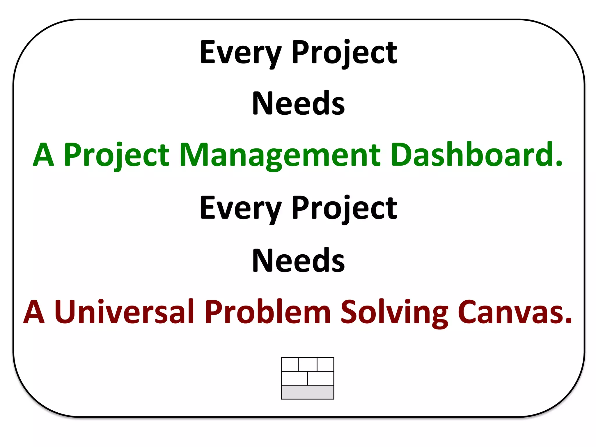 THE UNIVERSAL PROBLEM SOLVING (UPS) CANVAS: A Project Management Dashboard for Continuous ...