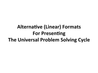 THE UNIVERSAL PROBLEM SOLVING (UPS) CANVAS: A Project Management ...
