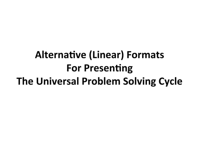 THE UNIVERSAL PROBLEM SOLVING (UPS) CANVAS: A Project Management Dashboard for Continuous ...