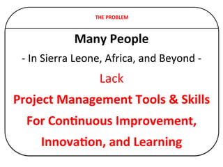 THE UNIVERSAL PROBLEM SOLVING (UPS) CANVAS: A Project Management Dashboard for Continuous ...