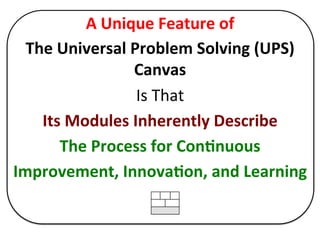 THE UNIVERSAL PROBLEM SOLVING (UPS) CANVAS: A Project Management ...
