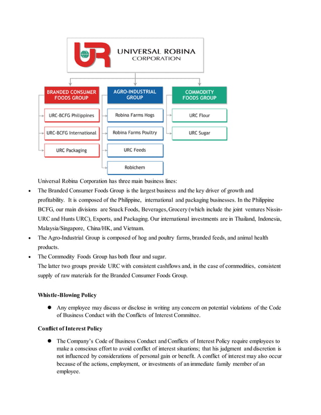 Universal robina | DOCX