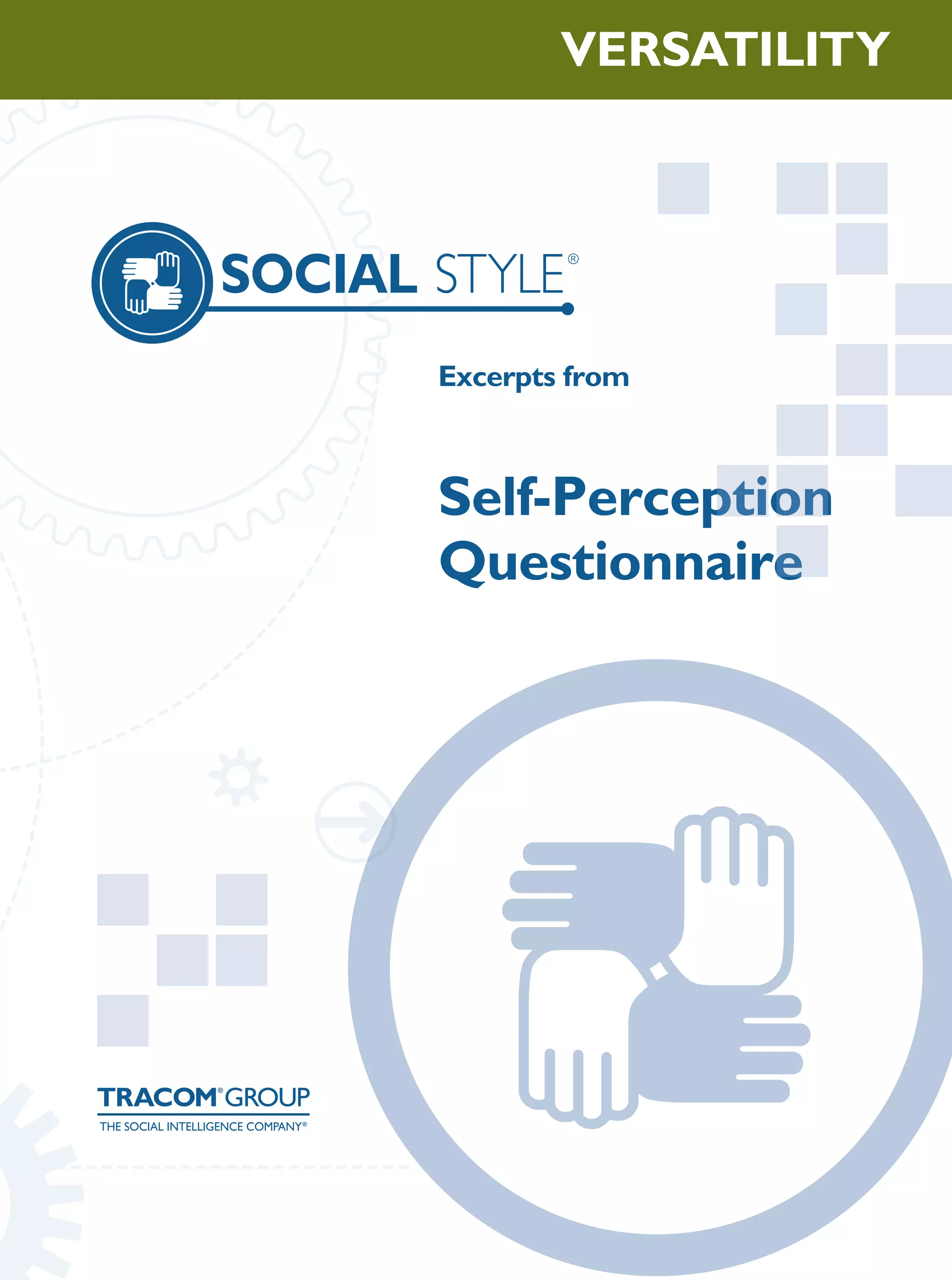 Universal self perception social style & versatility profile | PDF