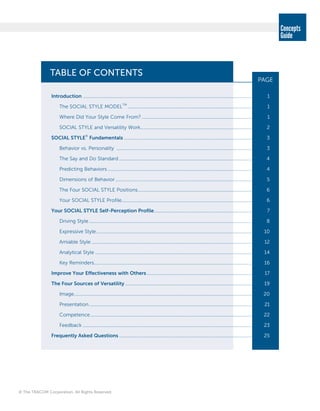 Universal self perception social style & versatility profile | PDF