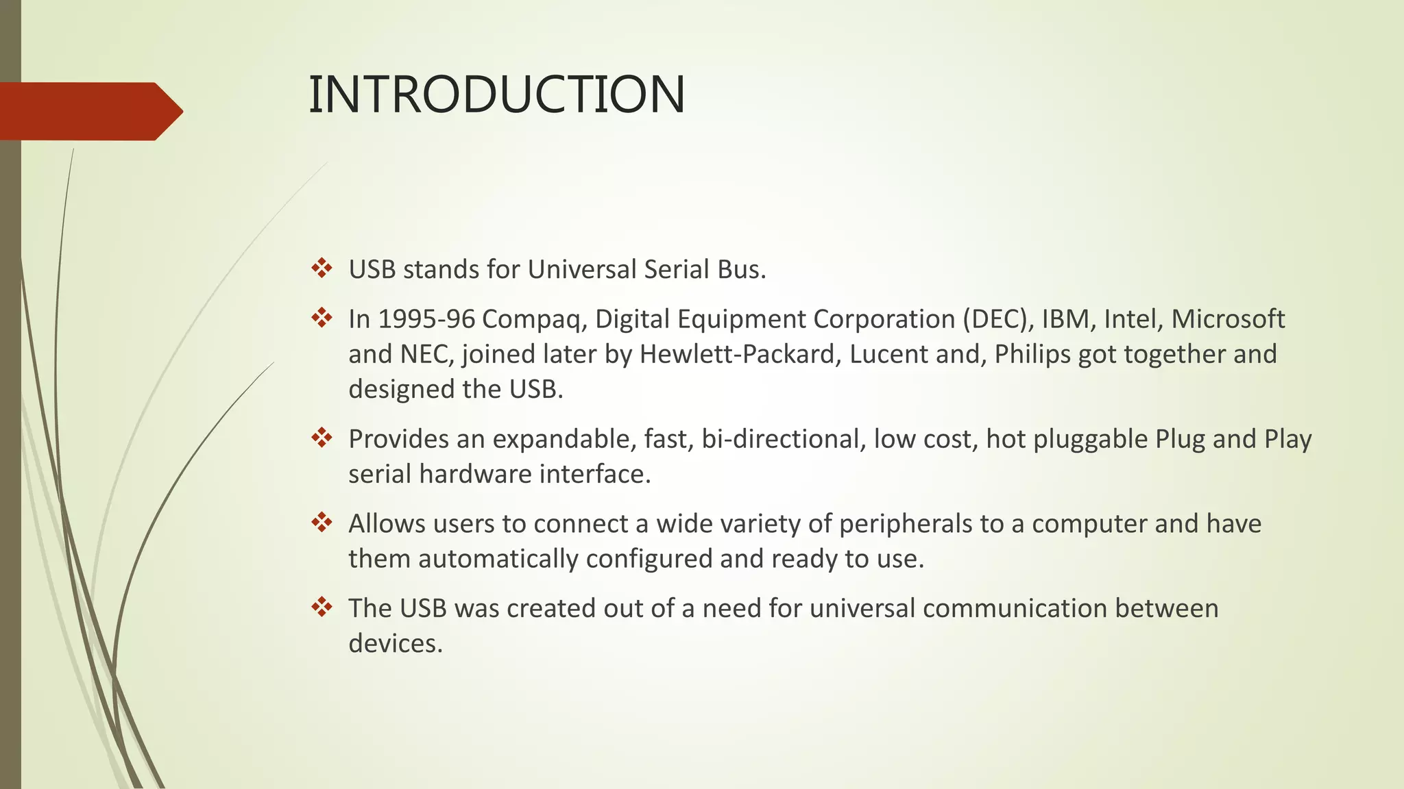 Universal serial bus(usb) | PPTX