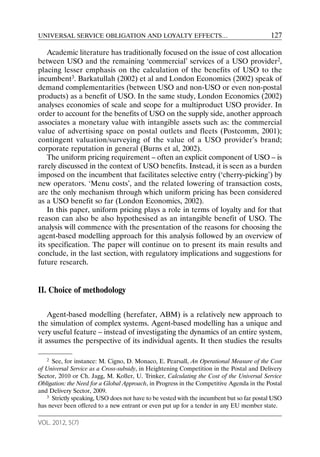 Universal service obligation and loyalty effects | PDF