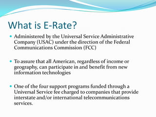 Universal service program for schools & libraries ppt | PPT