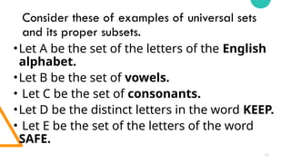 UNIVERSAL SET AND SUBSET MATHEMATICS 7.pptx