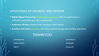 Universal shift register using verilog.p | PPT