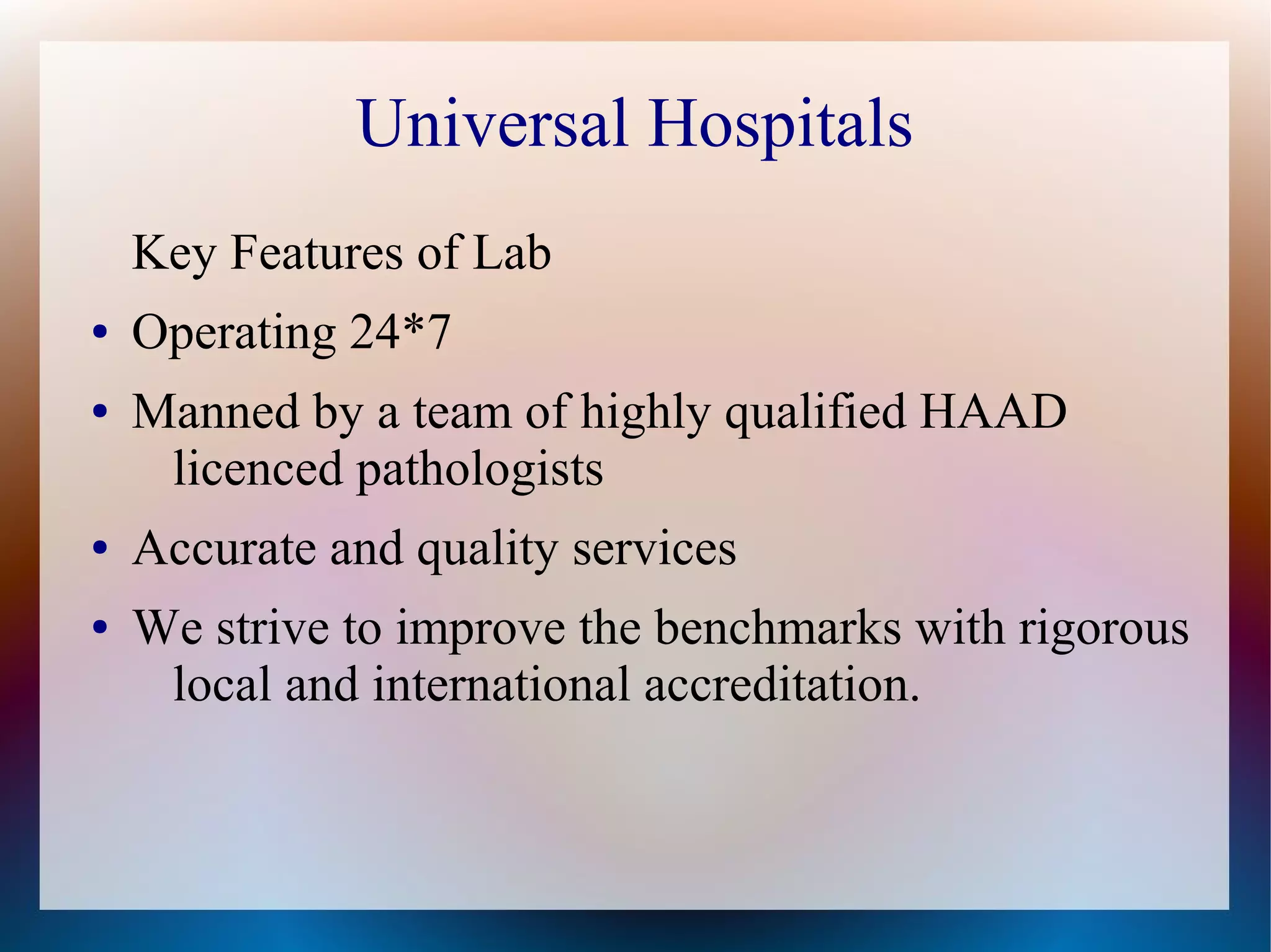 Universal Hospitals | PPT