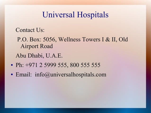 Universal Hospitals | PPT