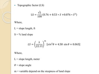 Universal soil loss equation | PPTX