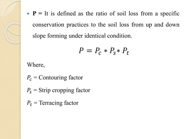 Universal soil loss equation | PPTX