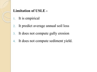 Universal soil loss equation | PPTX